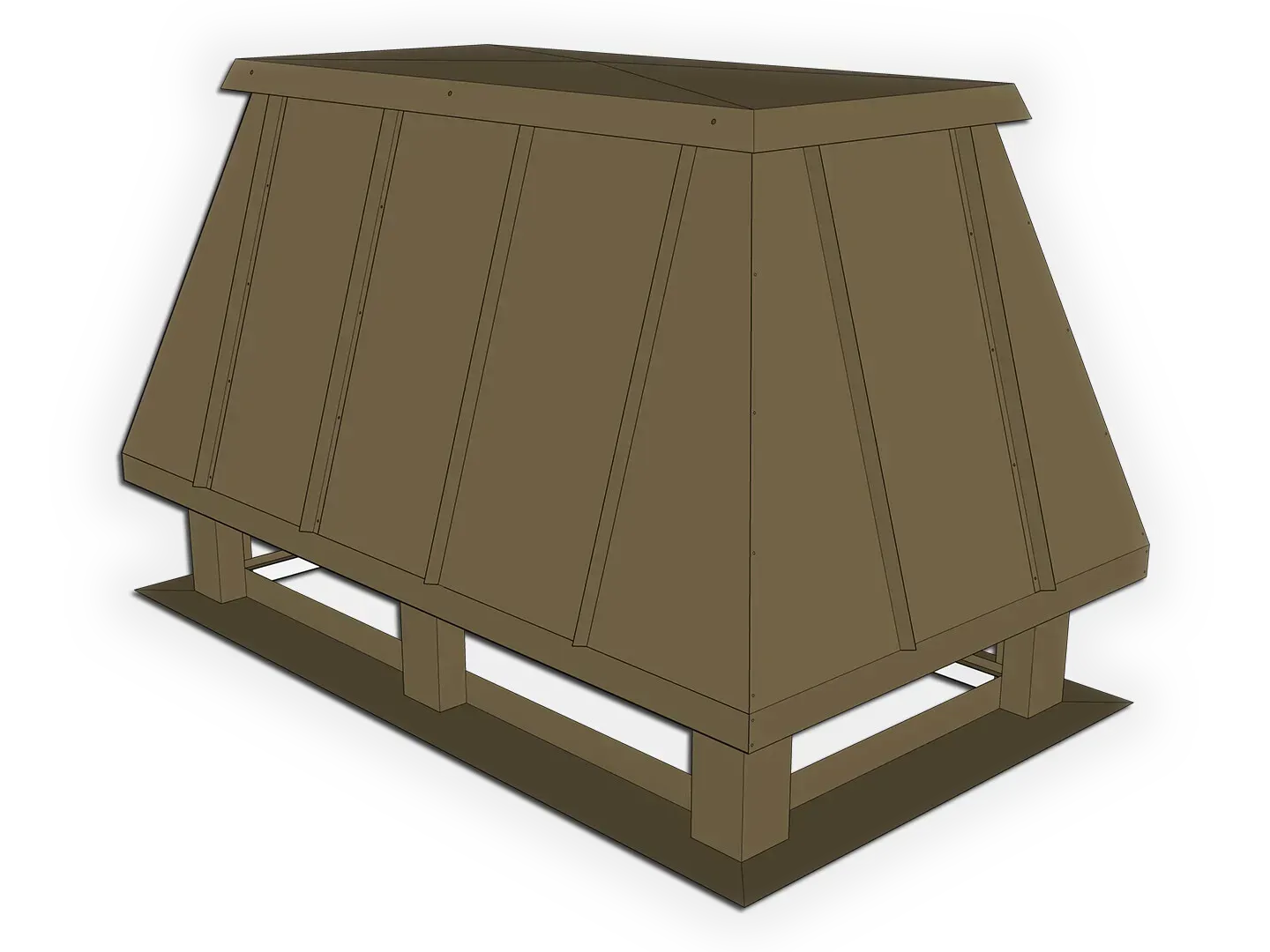 Standing Seam Roof Chimney Cap / Shroud | KM Sheet Metal